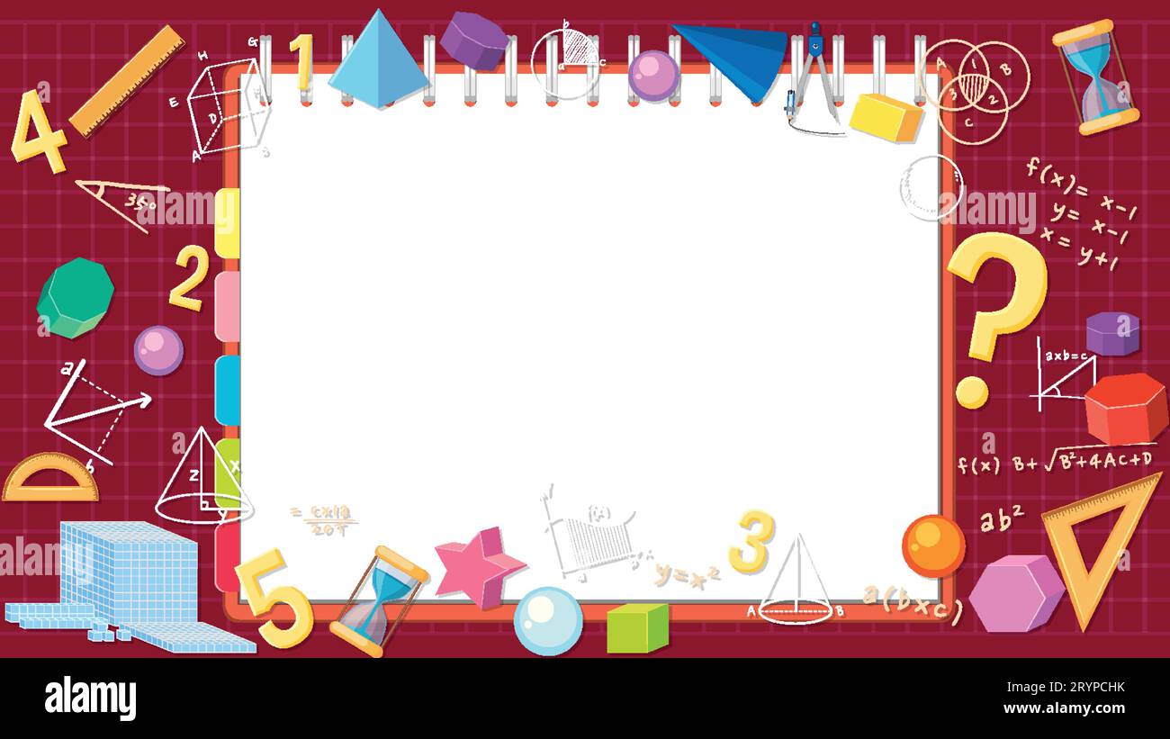 Math Tools on Blank Background Banner illustration Stock Vector Image ...