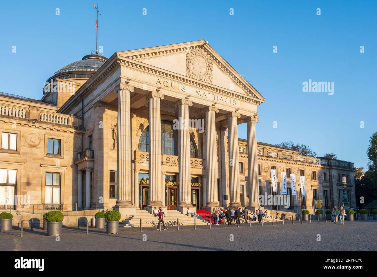 The Kurhaus in Wiesbaden, the capital of Hesse, is one of the most ...