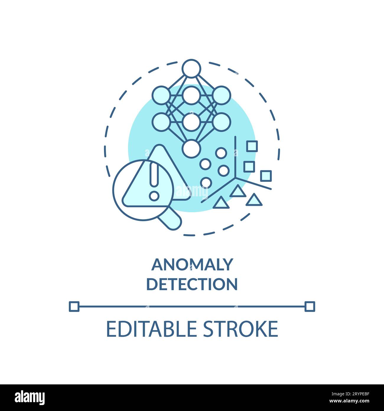 2D blue thin linear icon anomaly detection concept Stock Vector Image ... 2D blue thin linear icon anomaly detection concept Stock Vector Image ...