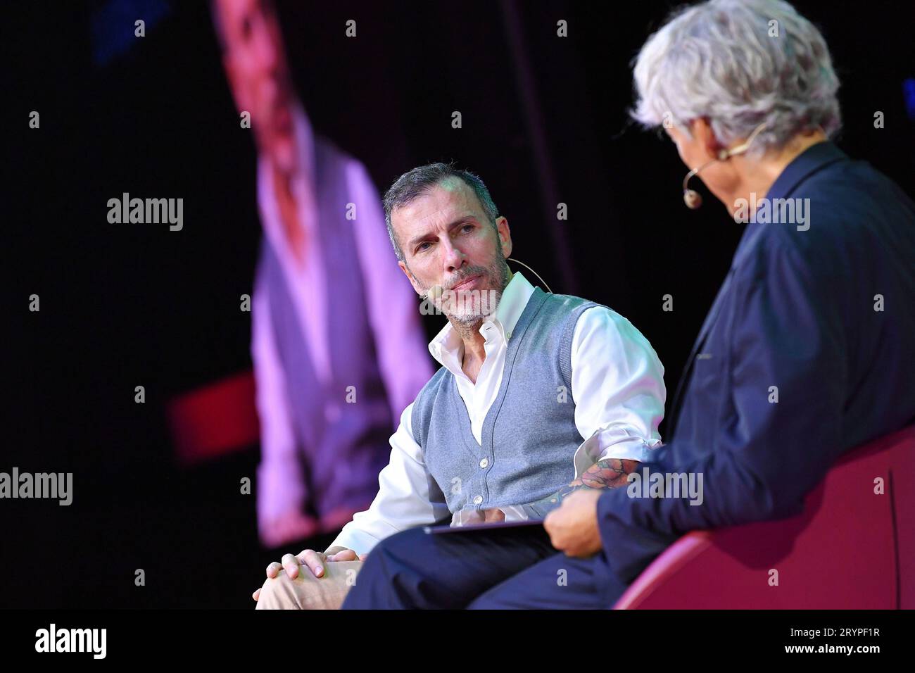 IMAGE DISTRIBUTED FOR LAPRESSE - CEO of TIM, Pietro Labriola, left ...