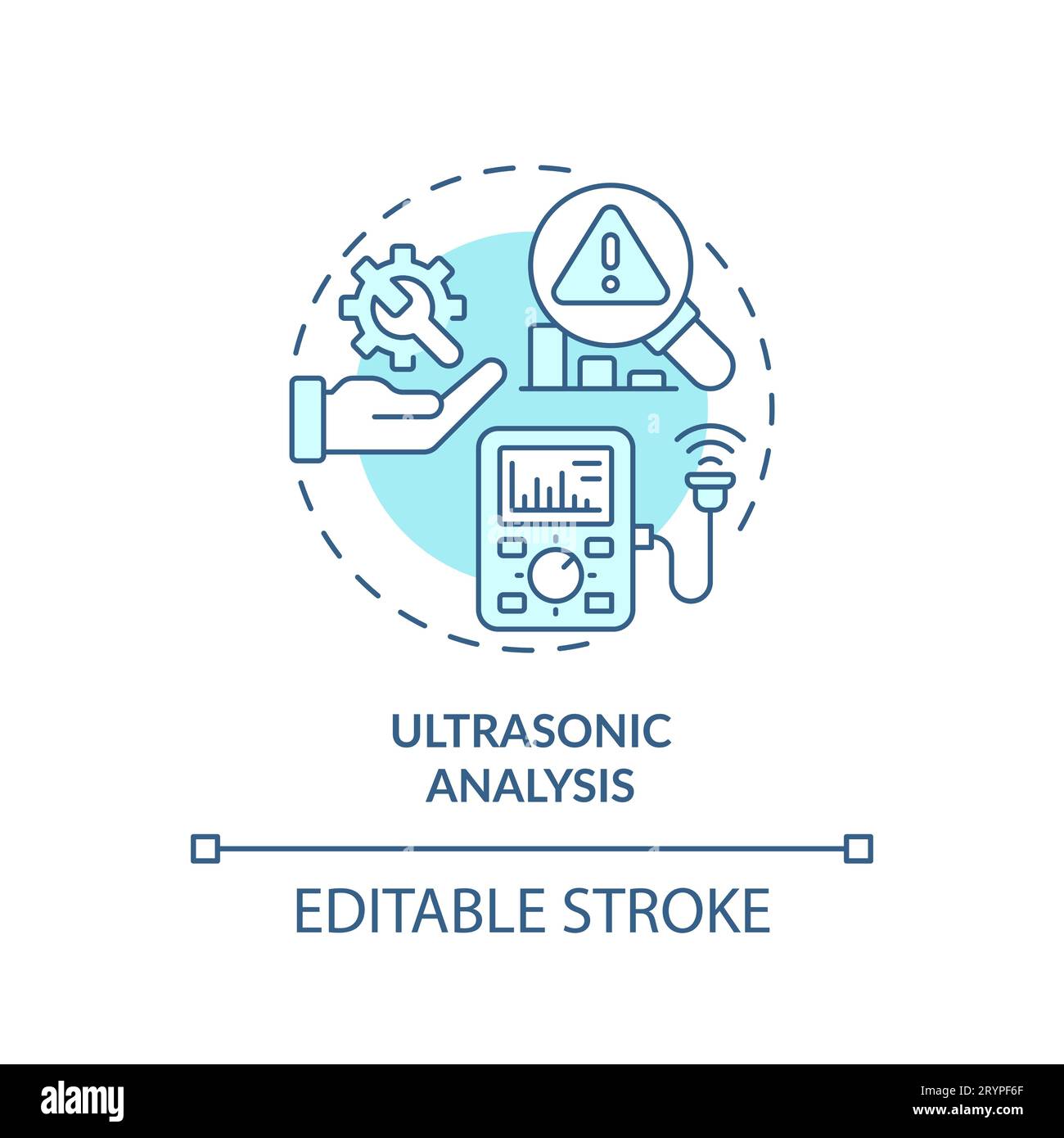 2D blue thin linear icon ultrasonic analysis concept Stock Vector Image ... 2D blue thin linear icon ultrasonic analysis concept Stock Vector Image ...