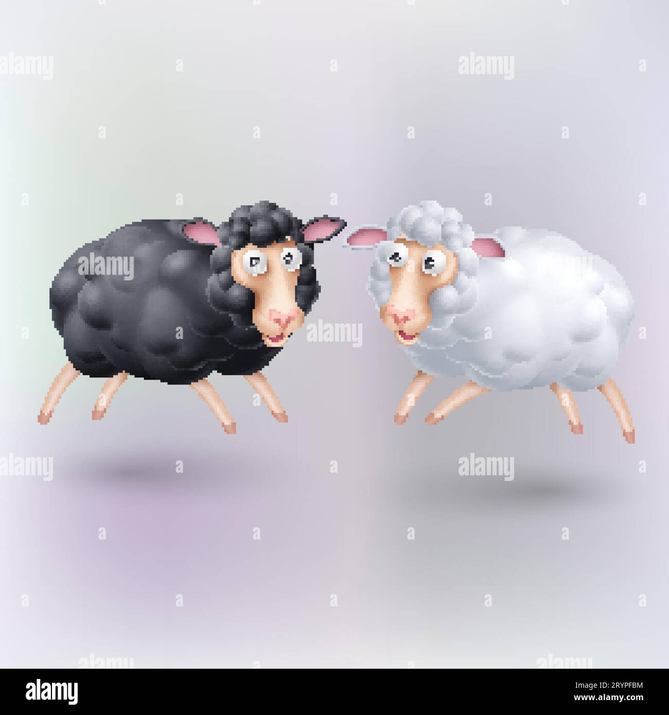 Two rams Stock Vector Images - Alamy