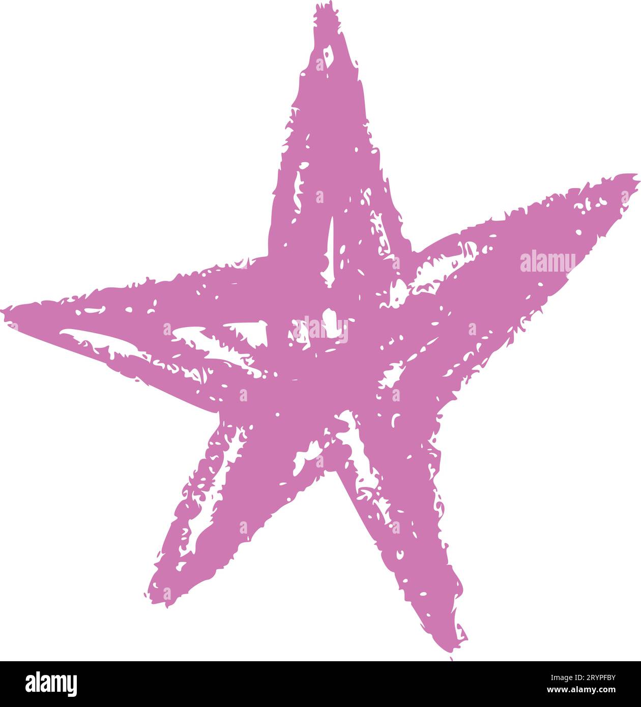 Shape elements, abstract. Graphic pink stars among scribble doodles ...