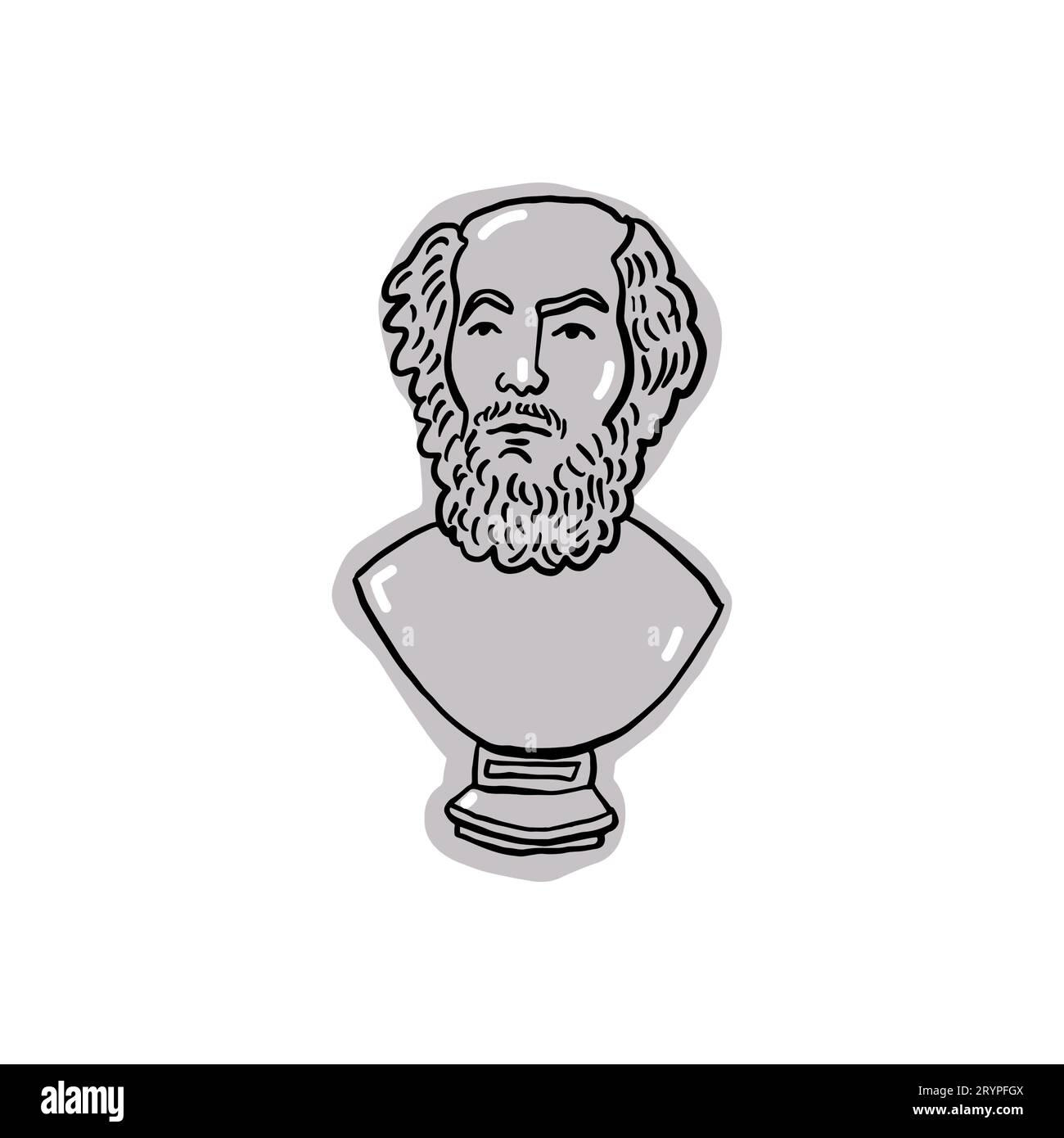 Gray Modern Trendy Ancient Greek Statue Of Rome Philosopher Stock ...