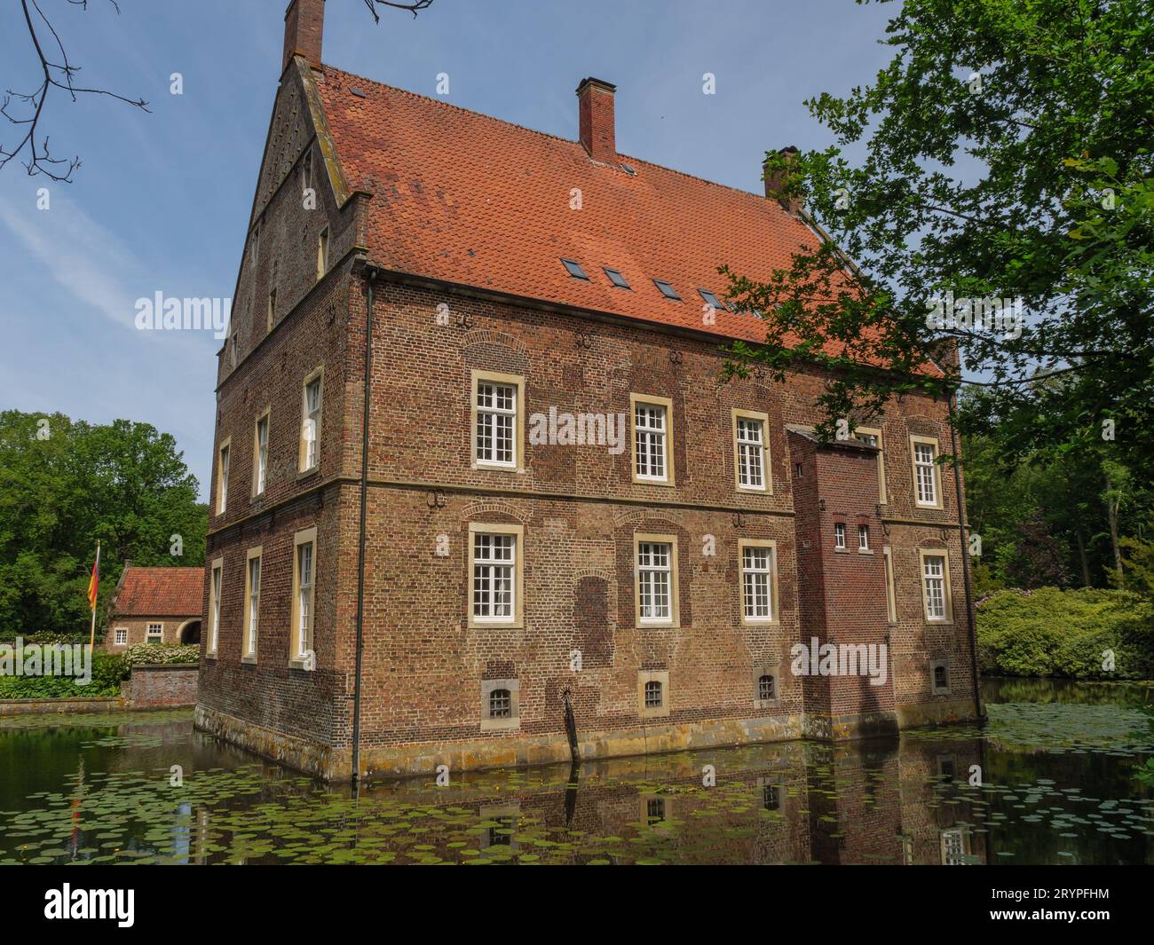 Small castle in westphalia Stock Photo - Alamy