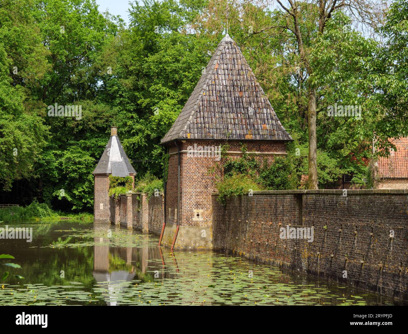 Small castle in westphalia Stock Photo - Alamy