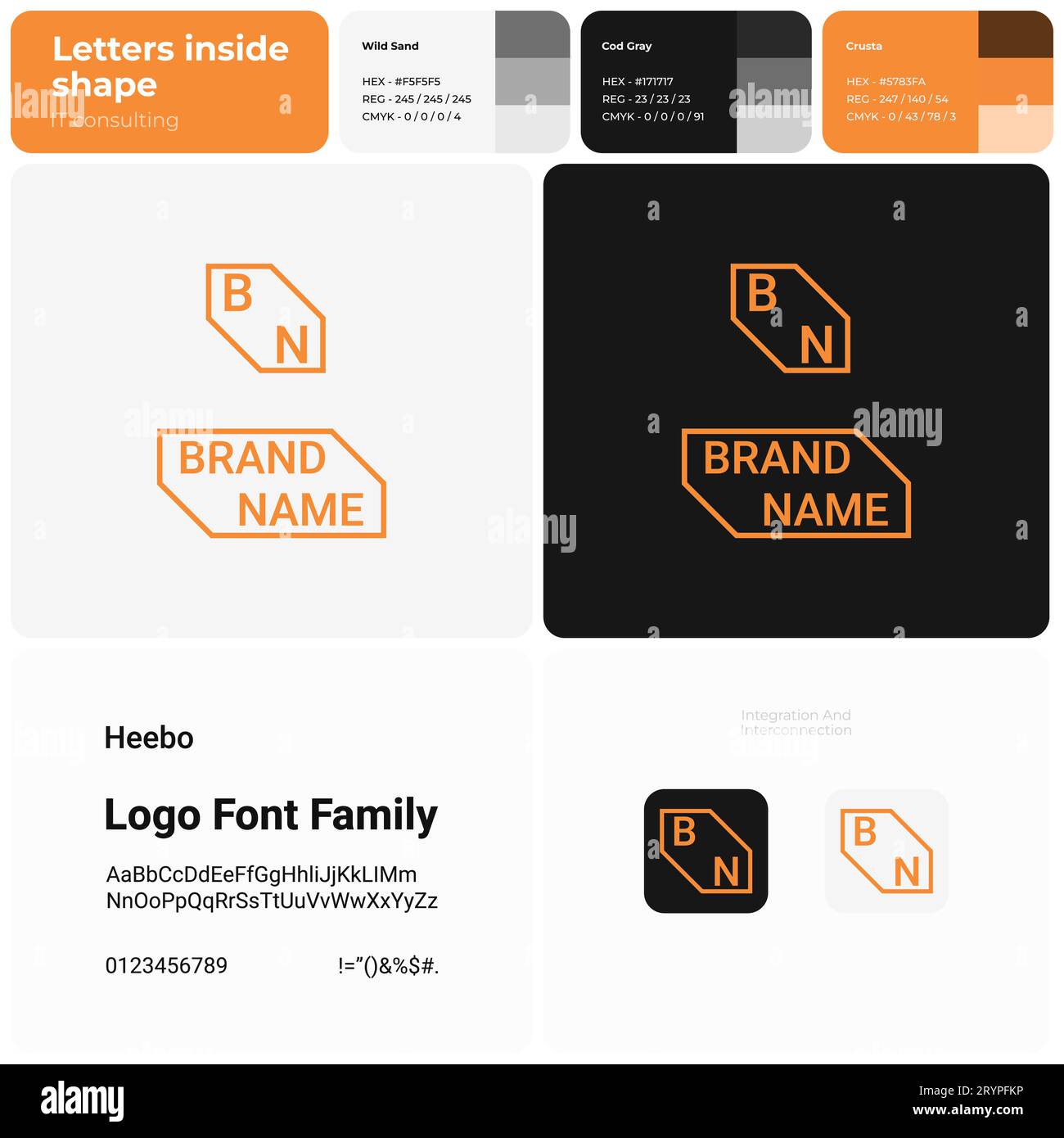 IT consulting branding template with creative simple logo Stock Vector ...