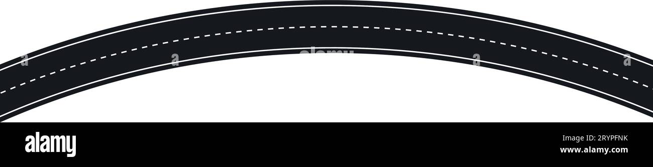 Top view on road map. Curve highway roadway. Vector infographic Stock ...