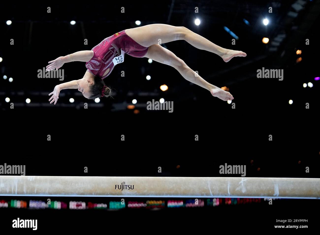 Spain's Laia Font competes on the beam during Women's Qualifications at ...