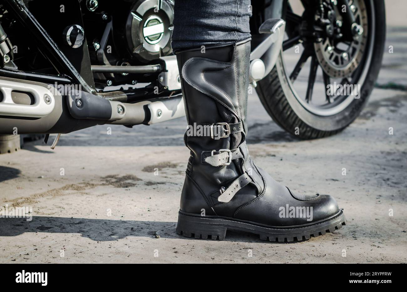 Biker boot hi-res stock photography and images - Alamy