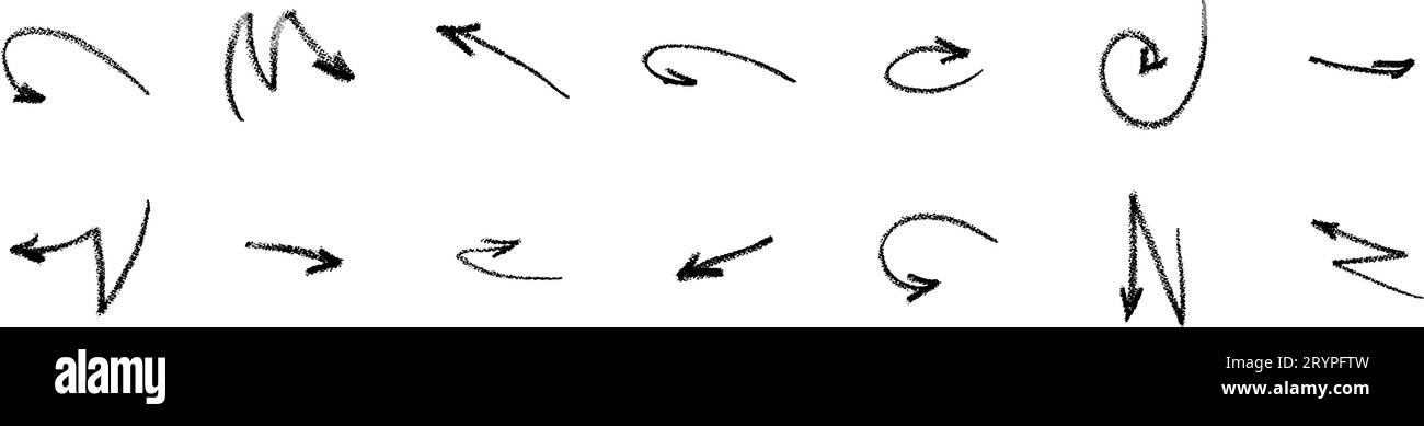 Doodle emphasis arrow icon. Design quirky twist zigzag line, spring ...