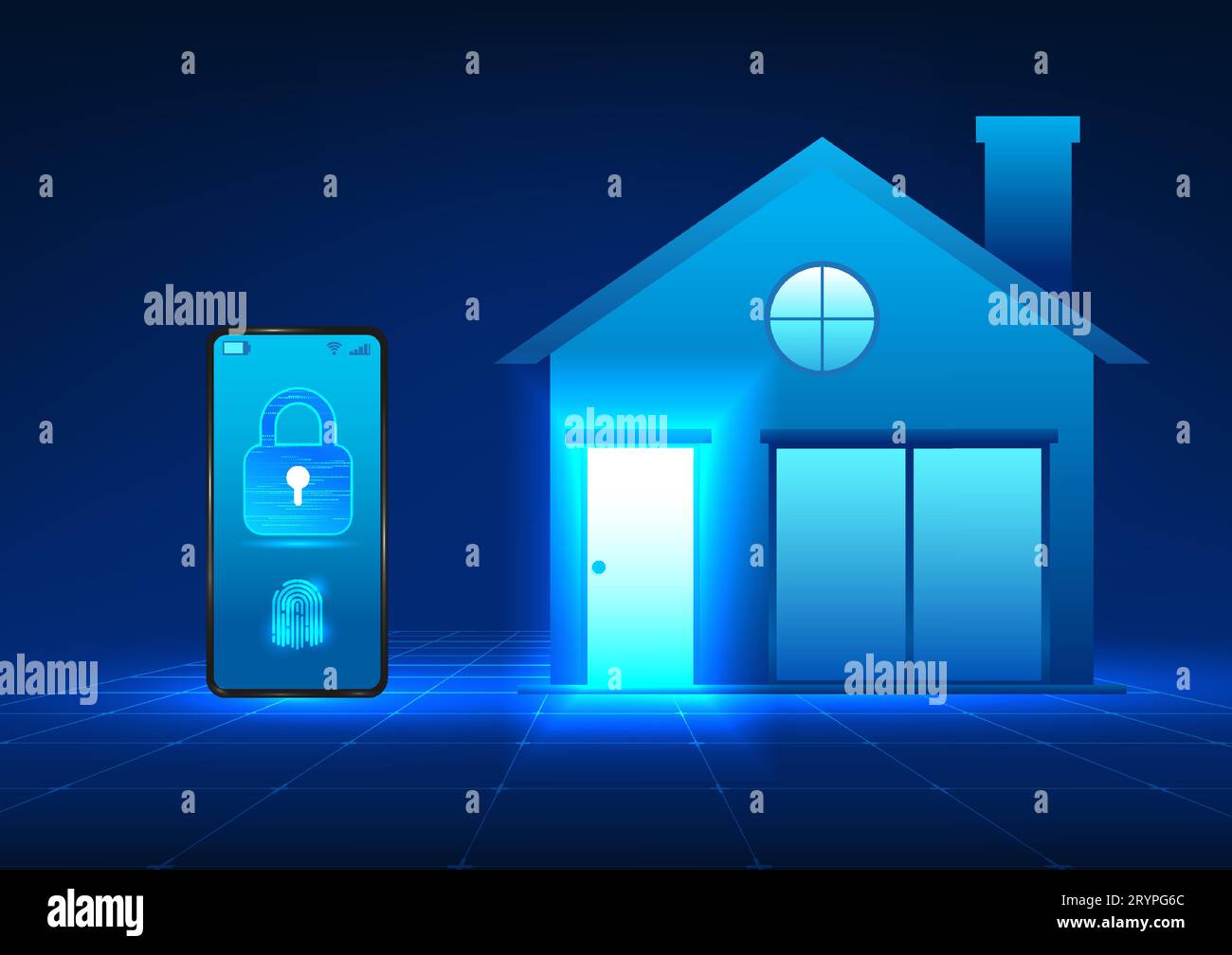 Smartphone technology works with smart homes. By using a mobile phone to unlock the door of ...