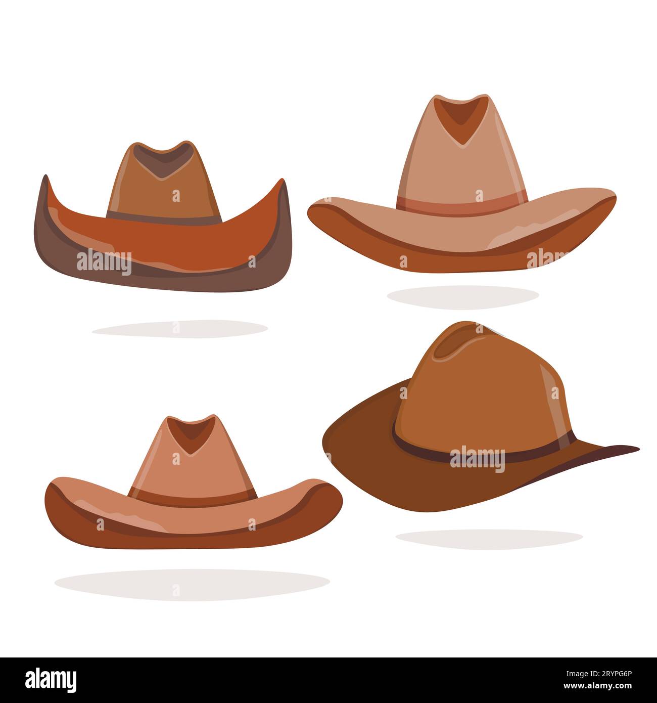 Cowboy hat isolated element. Vector drawing illustration for icon, game ...
