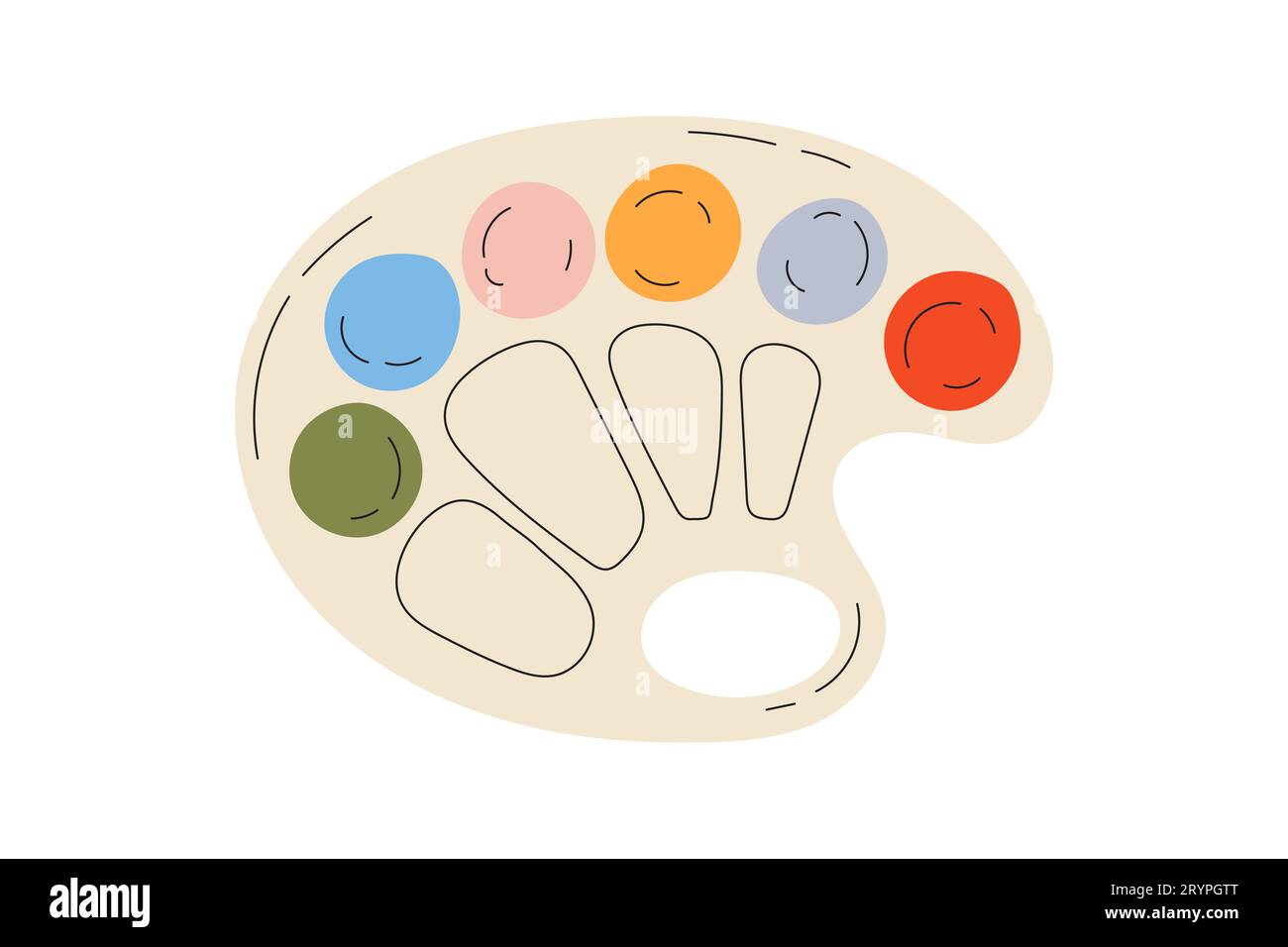 Cartoon artists palette Cut Out Stock Images & Pictures - Alamy