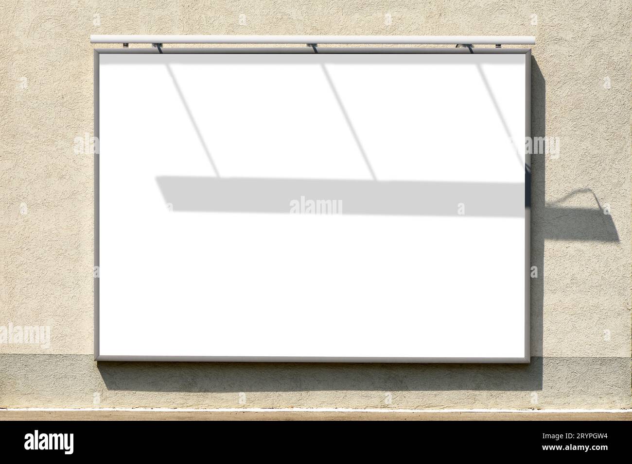 Billboard mockup. Blank advertising poster in frame mounted on building ...