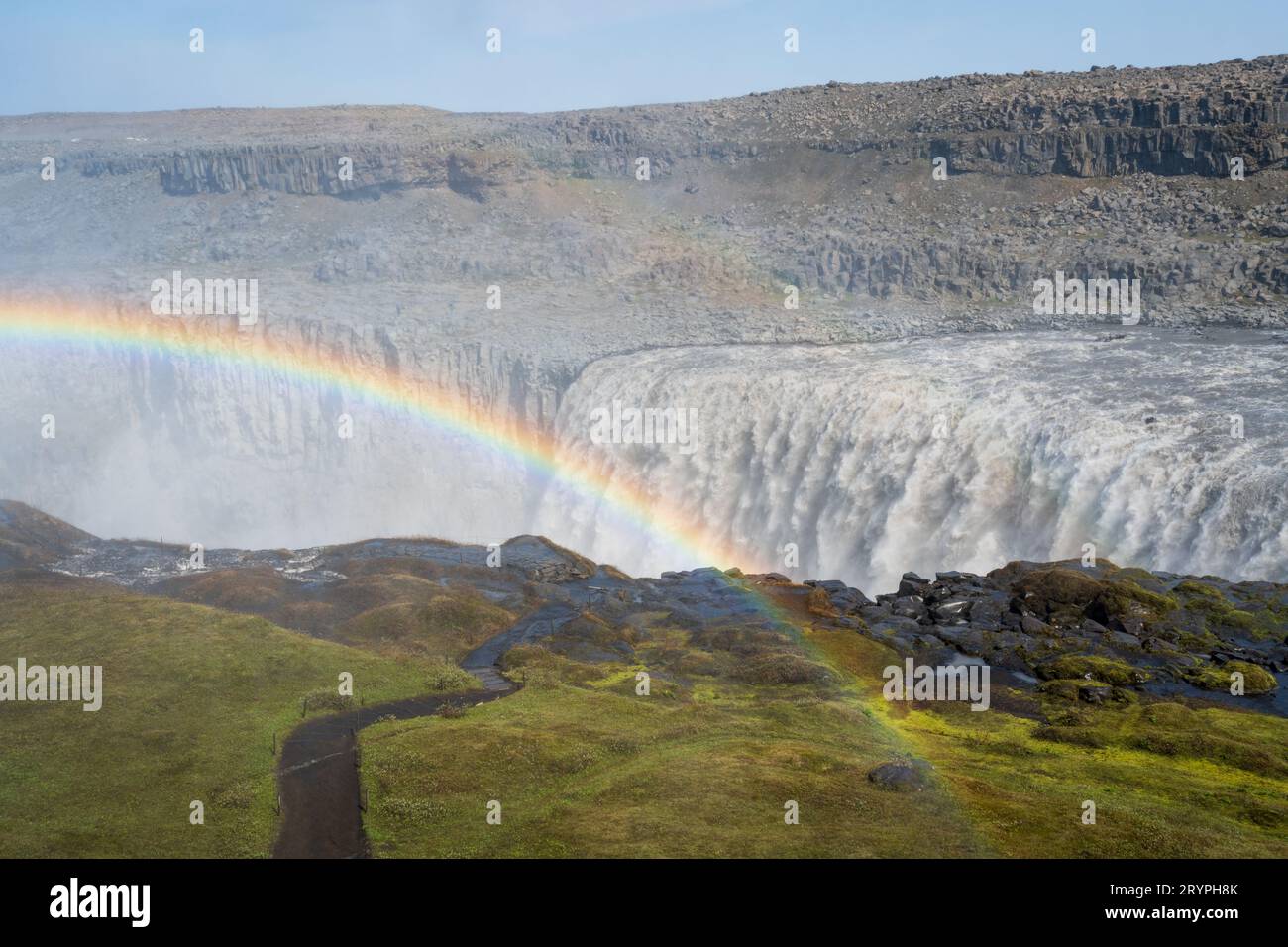 The Hafragilsfoss Waterfall at Vatnajokull National Park in Iceland ...