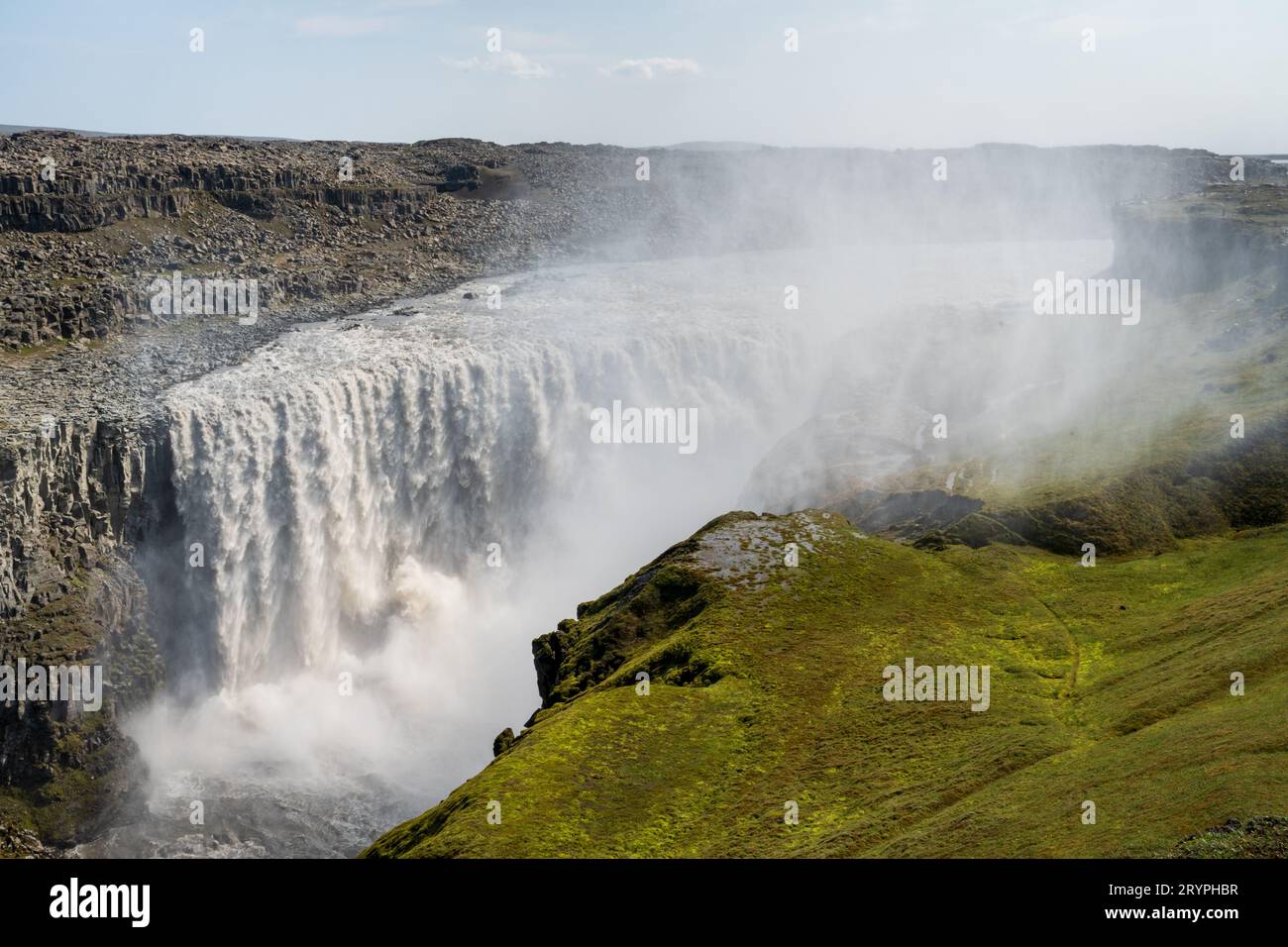 The Hafragilsfoss Waterfall at Vatnajokull National Park in Iceland ...