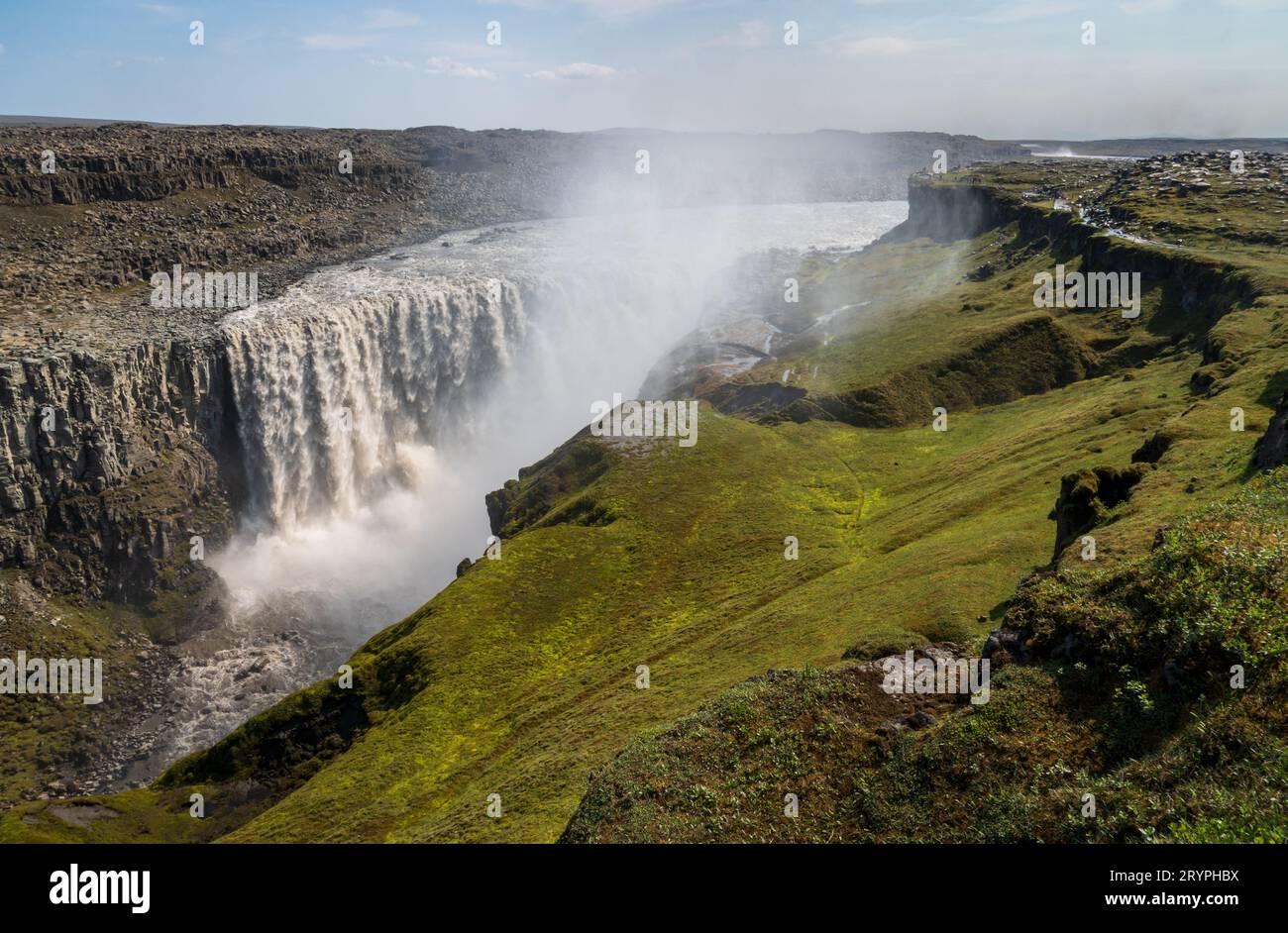 The Hafragilsfoss Waterfall at Vatnajokull National Park in Iceland ...