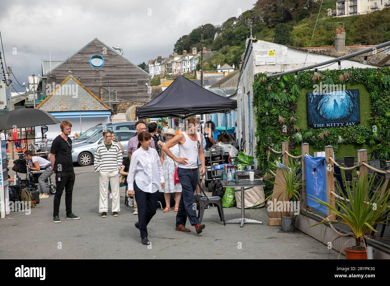 Beyond Paradise BBC television series, live filming in Looe Cornwall in ...
