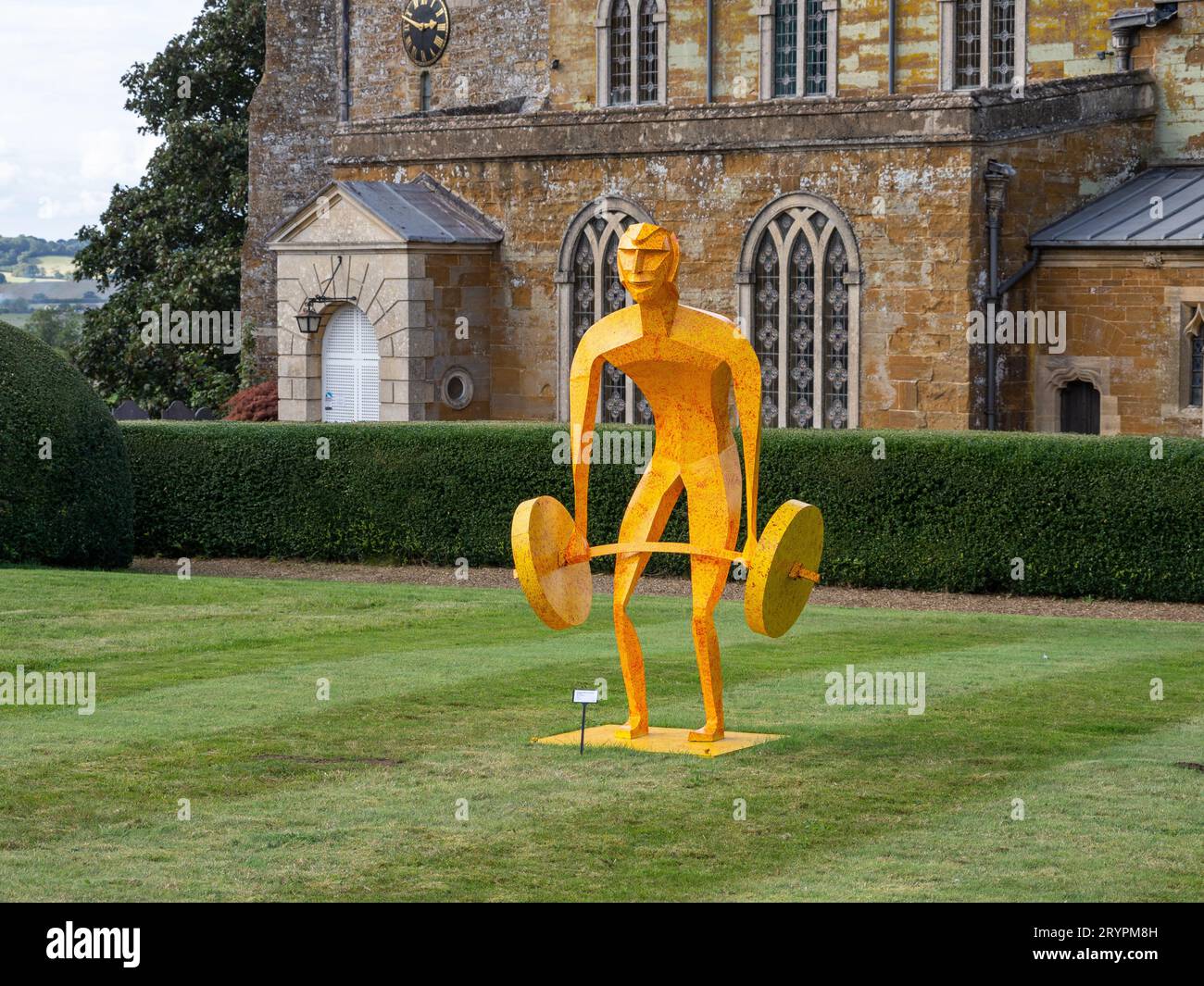 Steel sculpture figure by local artist Mick Henson on display in the ...