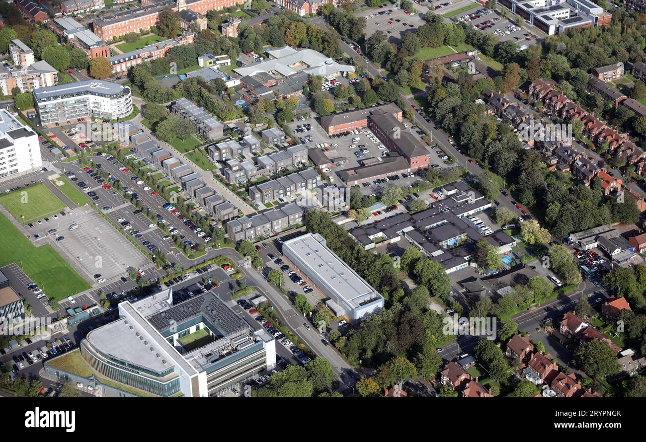 aerial view of West Didsbury in Manchester Stock Photo - Alamy