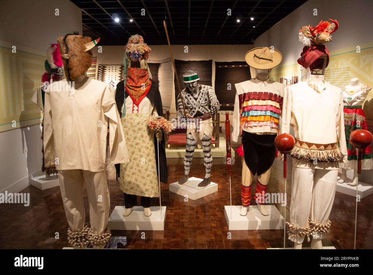 Mexico City, CDMX, Mexico, Traditional costumes of Indigenous people at ...