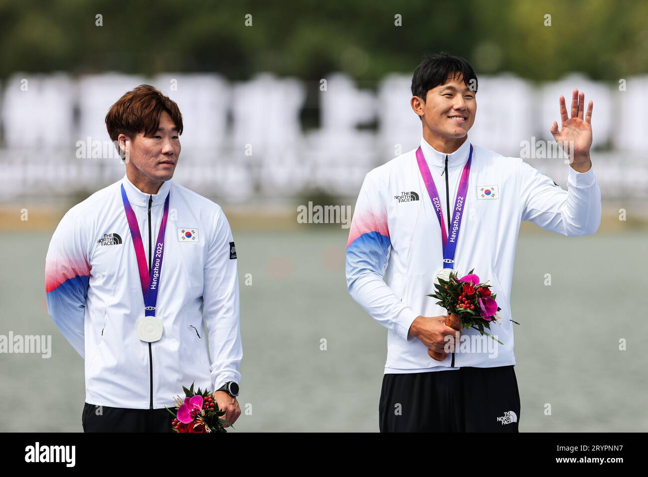 Hangzhou, China's Zhejiang Province. 2nd Oct, 2023. Silver medalists ...