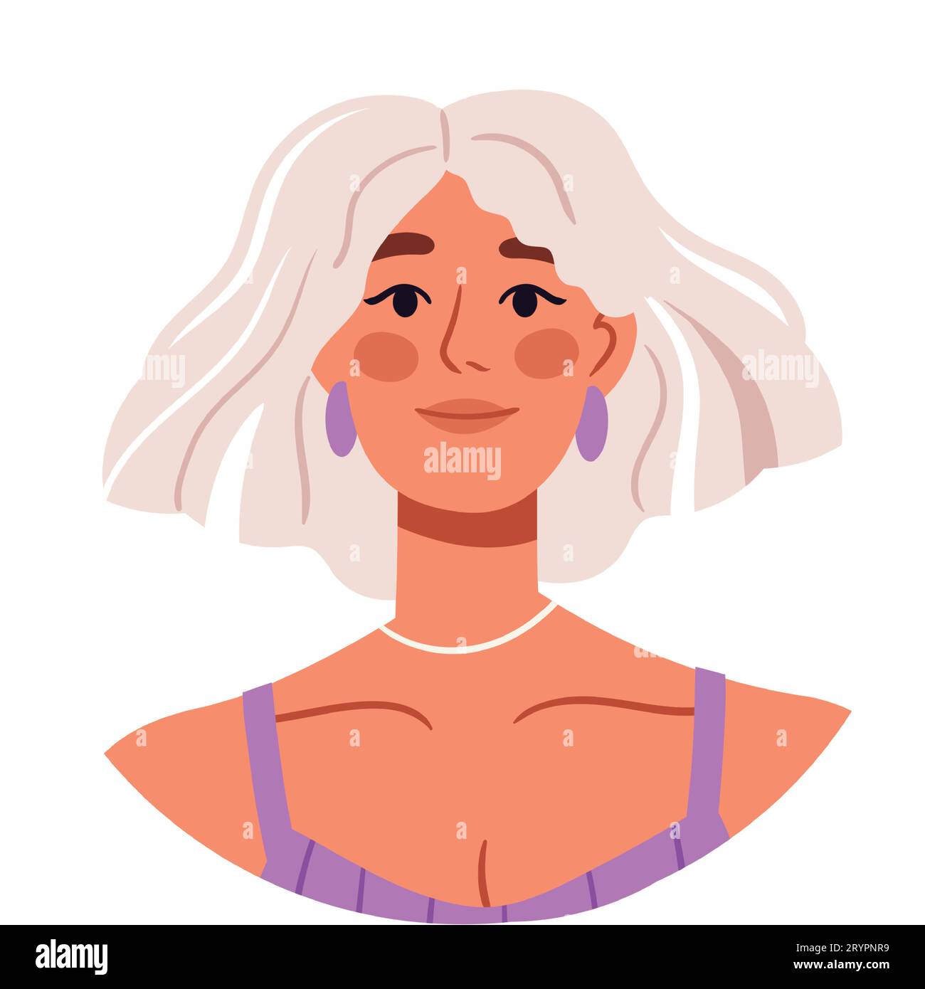 portraits people. Happy woman avatars. Different round face profiles ...