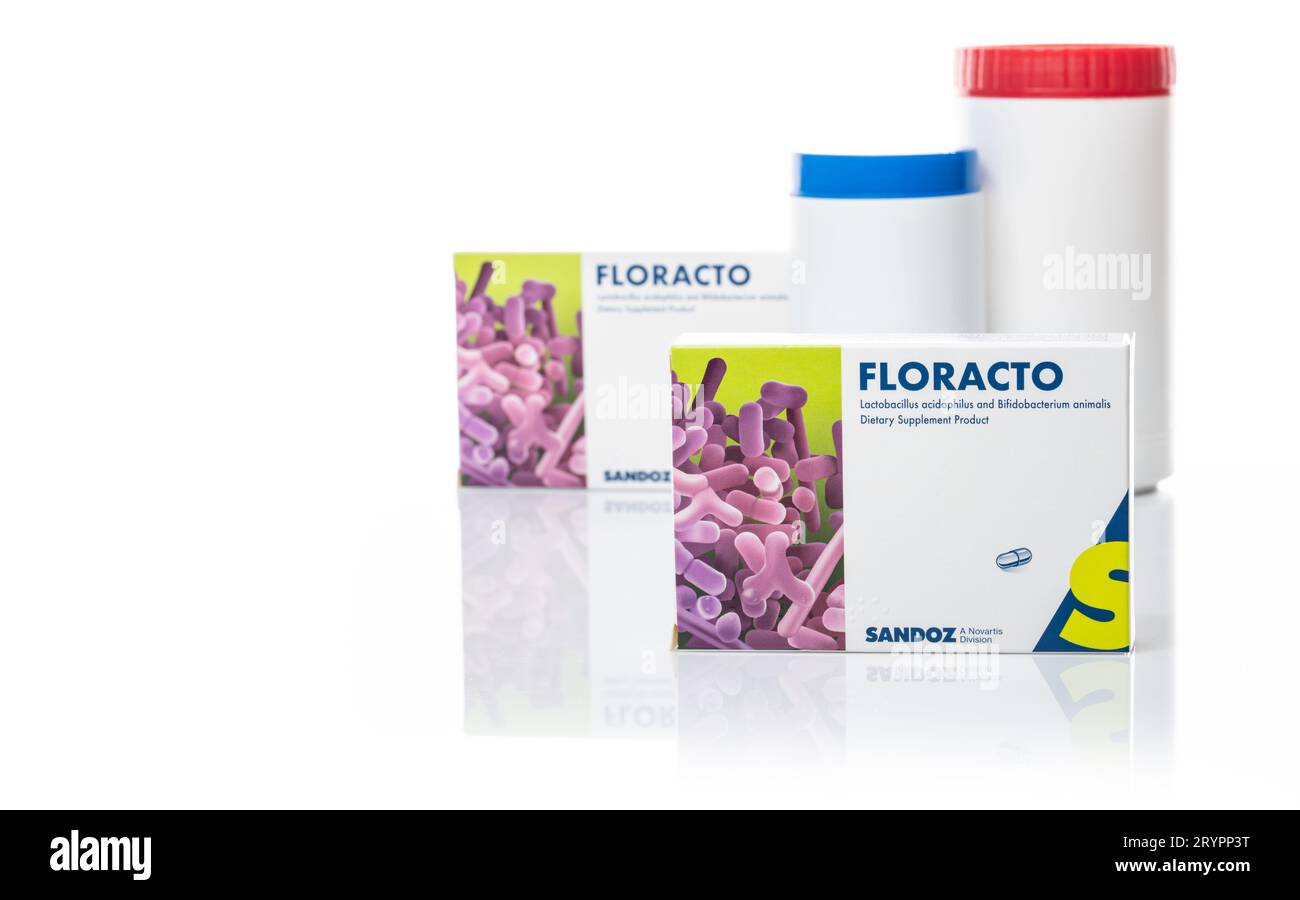 CHONBURI, THAILAND-APRIL 29, 2023: Floracto Lactobacillus acidophilus ...