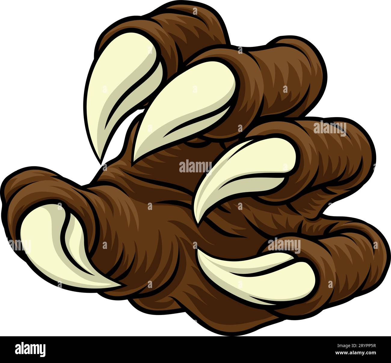Claw Monster Hand Dragon Dinosaur Talon Cartoon Stock Vector Image ...