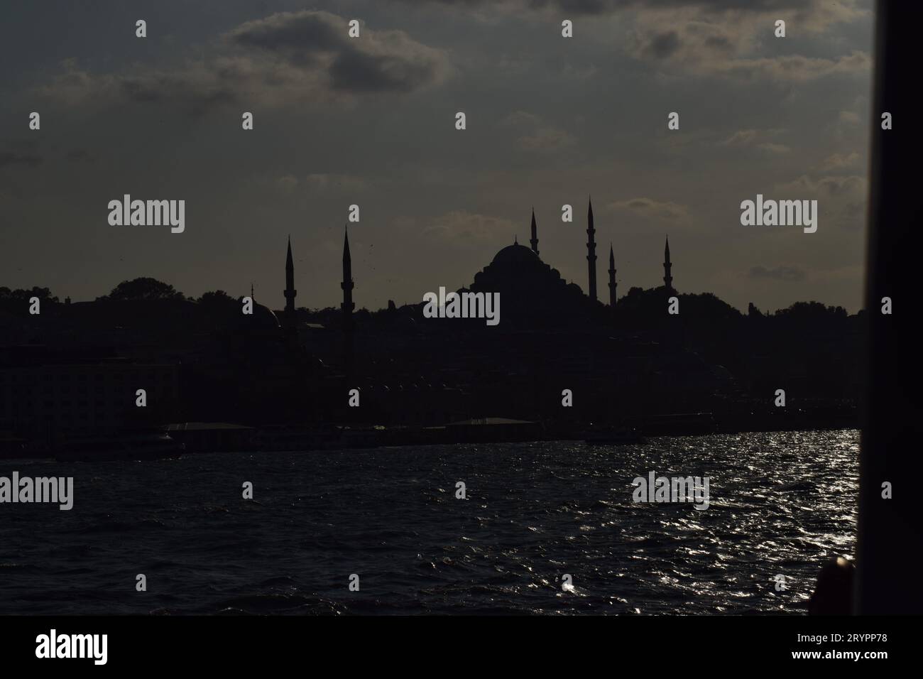 profile of the Istanbul skyline seen from the Bosphorus Stock Photo - Alamy