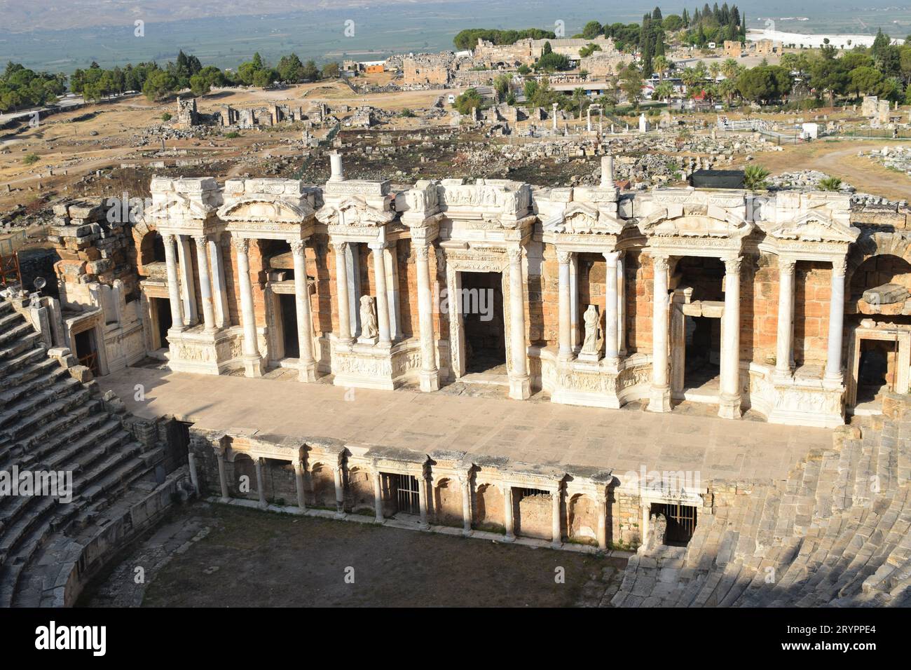 Well preserved ancient amphitheater in the ancient city of Ephesus ...