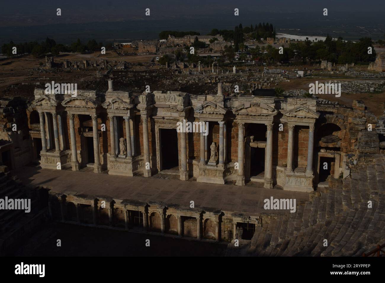 Well preserved ancient amphitheater in the ancient city of Ephesus ...