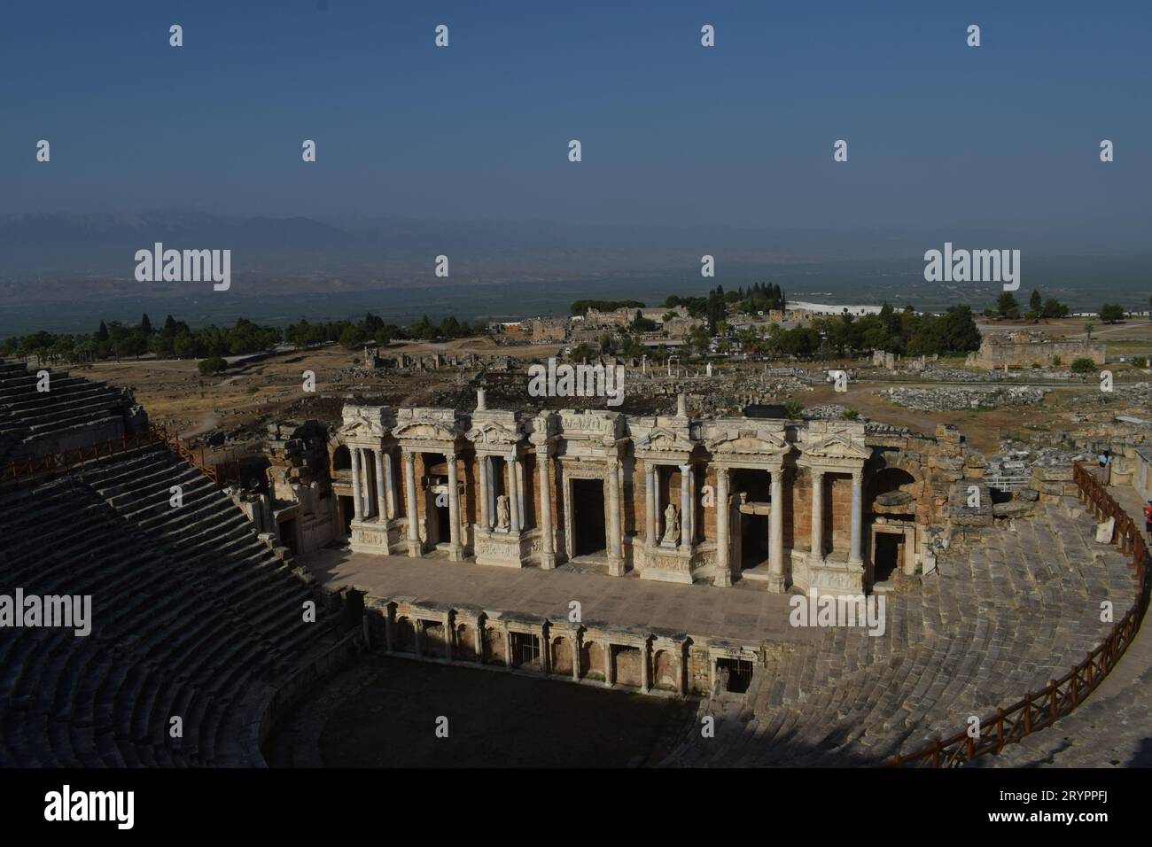 Well preserved ancient amphitheater in the ancient city of Ephesus ...