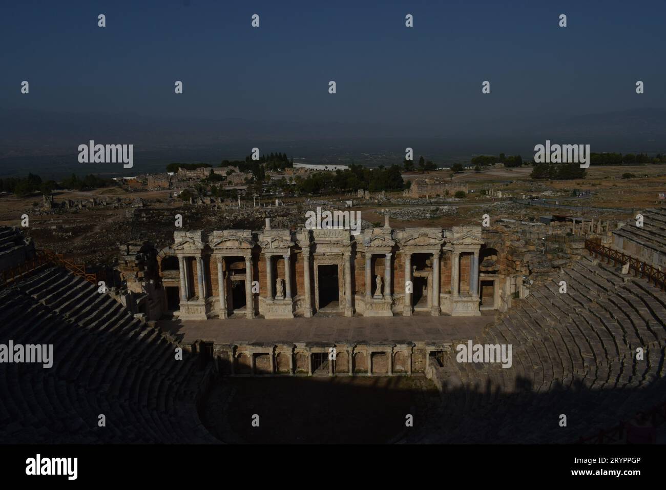 Well preserved ancient amphitheater in the ancient city of Ephesus ...