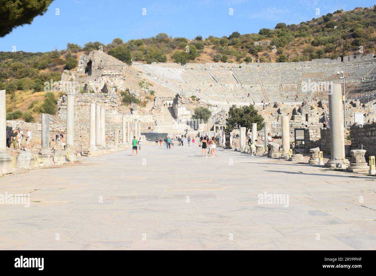 ancient Greek amphitheater in the old city of Ephesus Stock Photo - Alamy