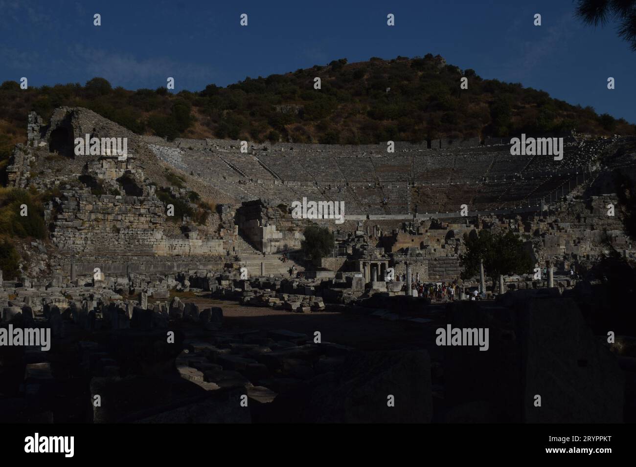 ancient Greek amphitheater in the old city of Ephesus Stock Photo - Alamy