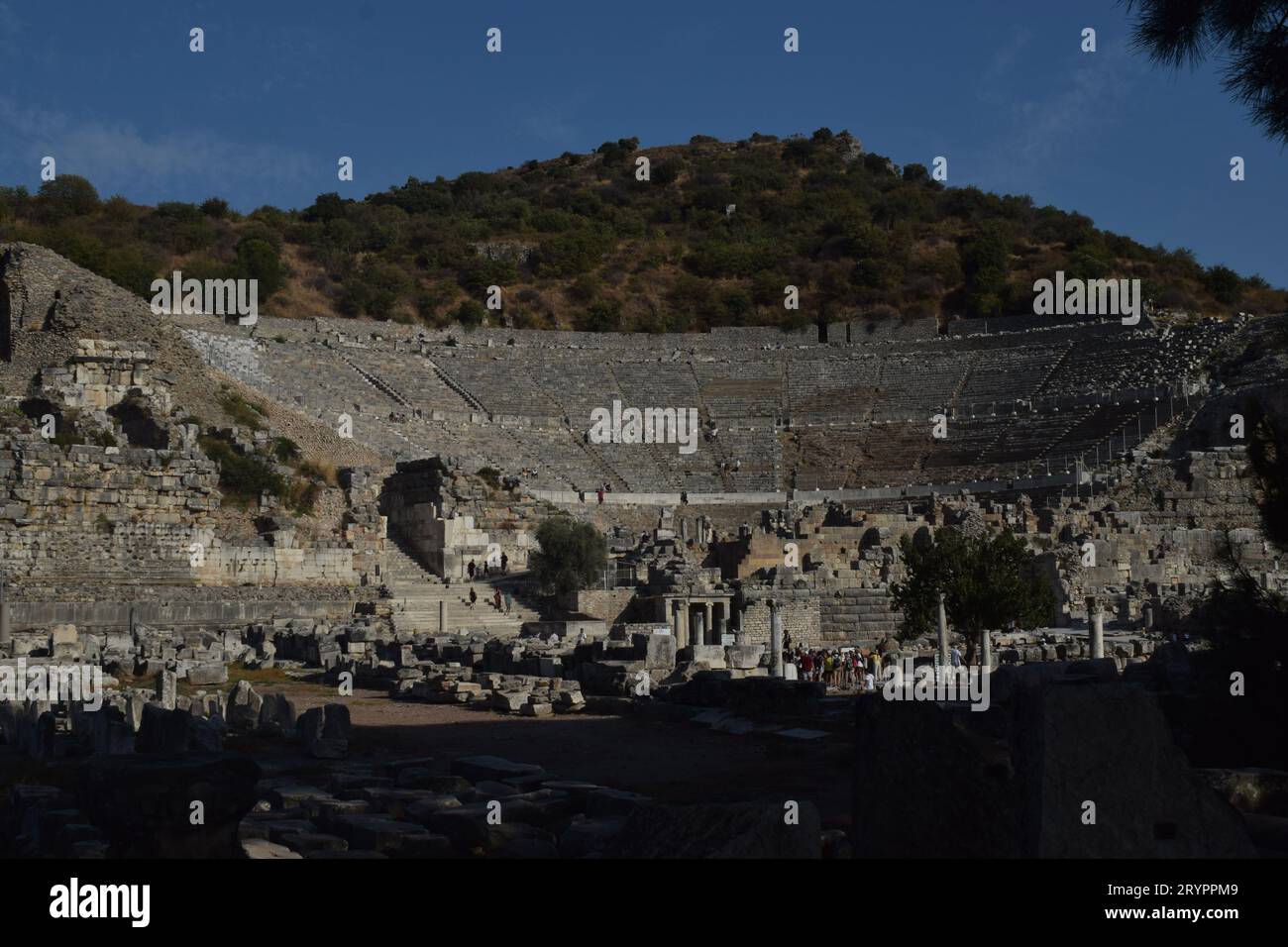 ancient Greek amphitheater in the old city of Ephesus Stock Photo - Alamy