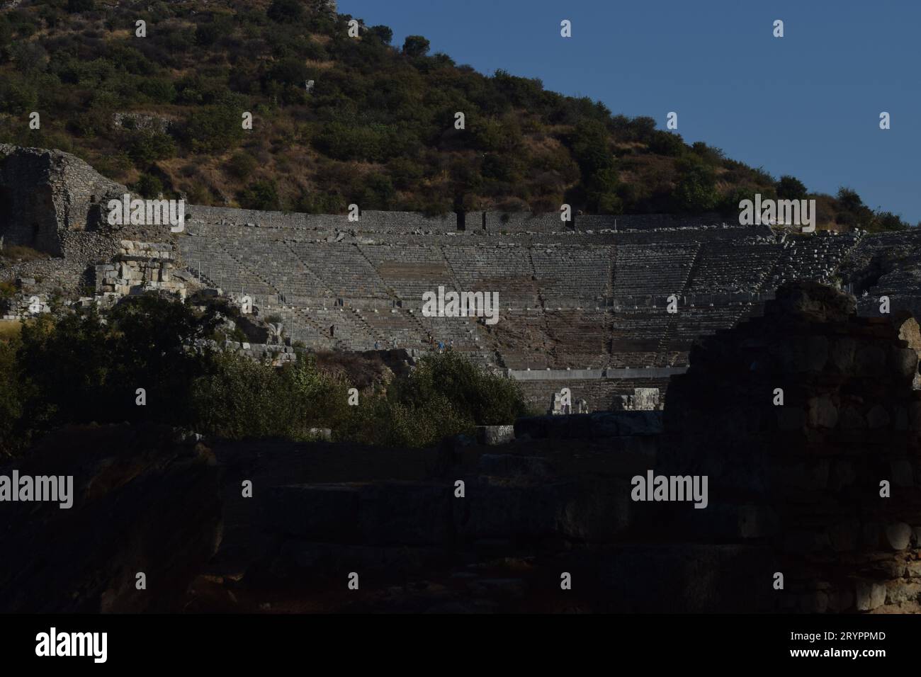 ancient Greek amphitheater in the old city of Ephesus Stock Photo - Alamy