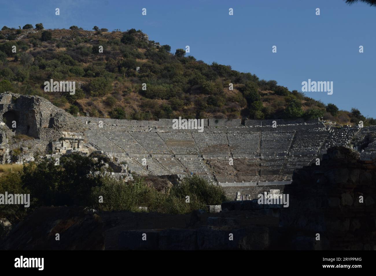 ancient Greek amphitheater in the old city of Ephesus Stock Photo - Alamy