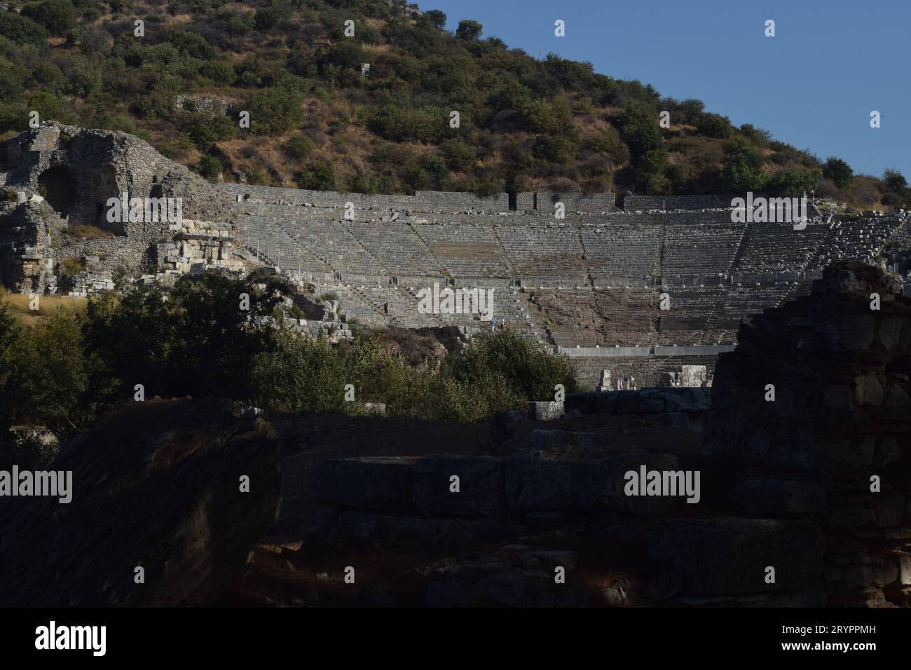 ancient Greek amphitheater in the old city of Ephesus Stock Photo - Alamy