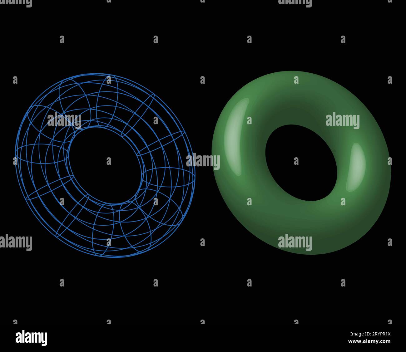 3d sphere outlines geometric shapes. vector illustration. black ...