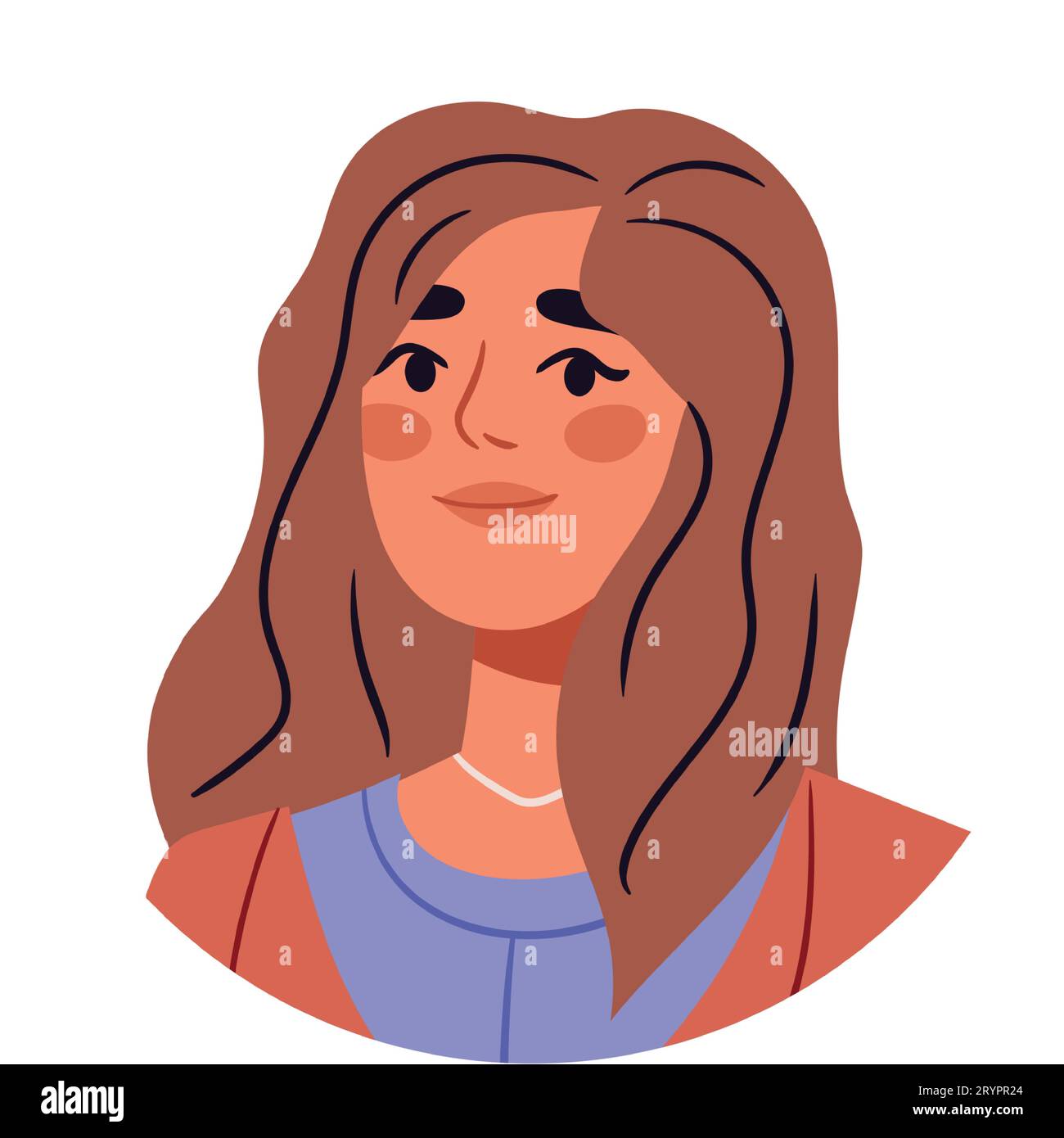 portraits people. Happy woman avatars. Different round face profiles ...