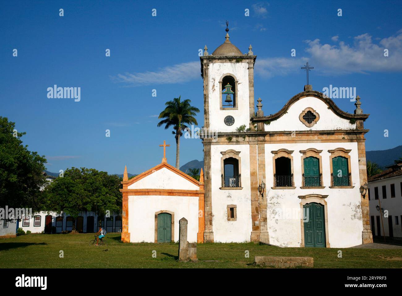 View over Santa Rita church, Paraty, Rio de Janeiro State, Brazil Stock ...
