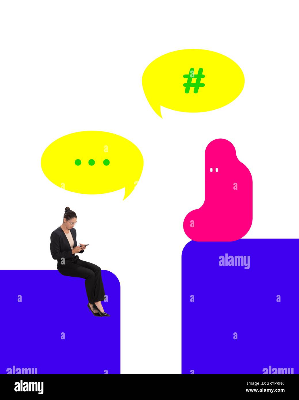 Poster. Contemporary art collage, Modern creative artwork. Business ...