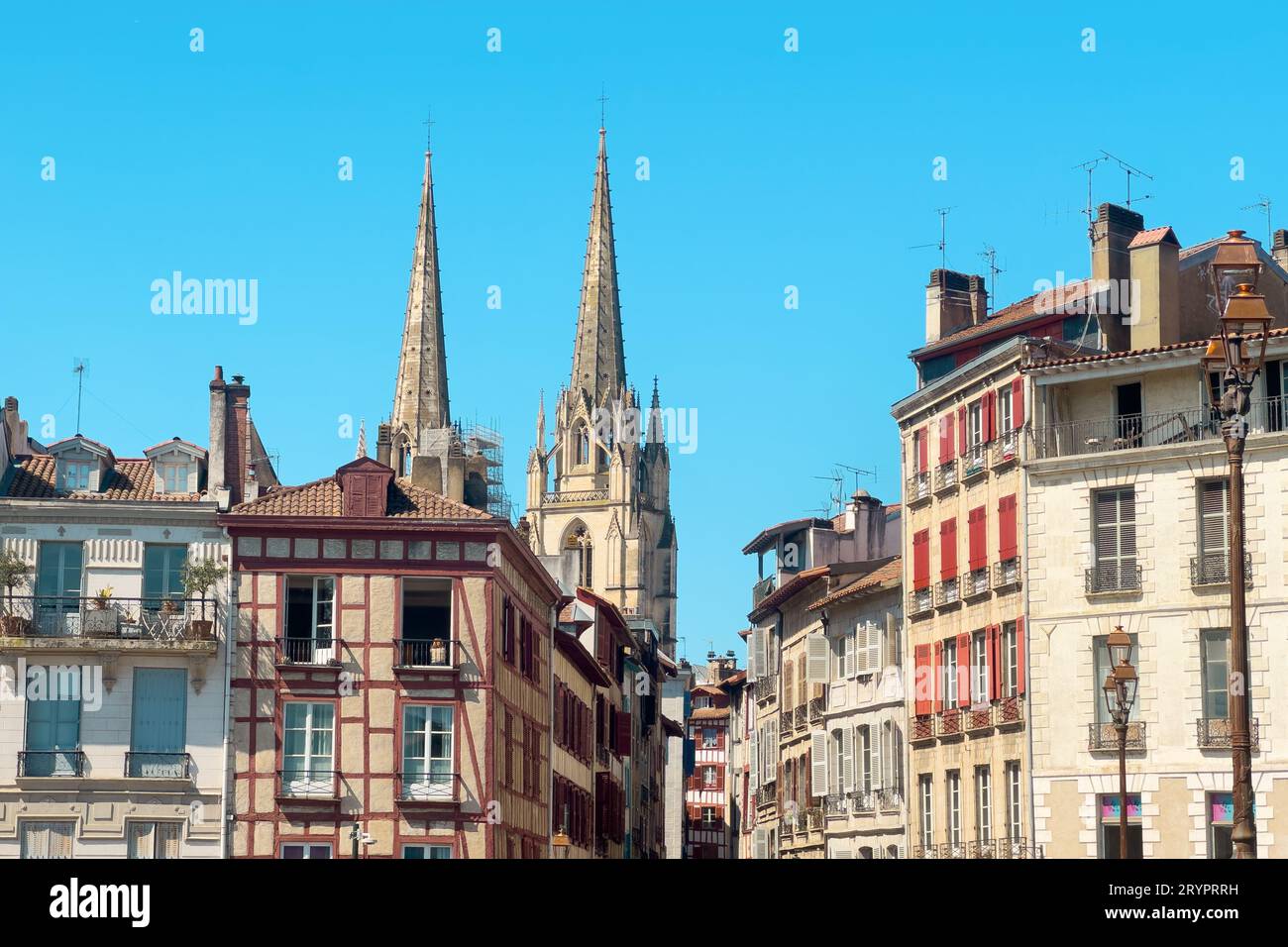 Old buildings in Bayonne town, Aquitaine, France Stock Photo - Alamy