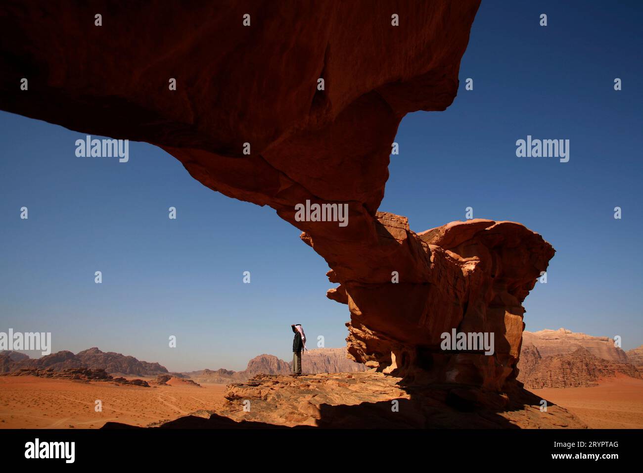 The Little Rock Bridge, Wadi Rum, Jordan Stock Photo - Alamy