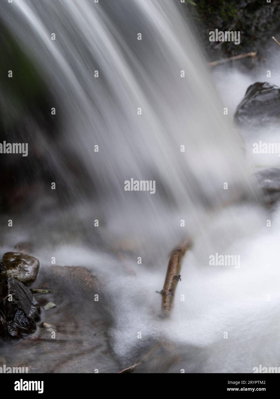 Waterfalls and cascades in Ashes Hollow, a valley on The Long Mynd ...