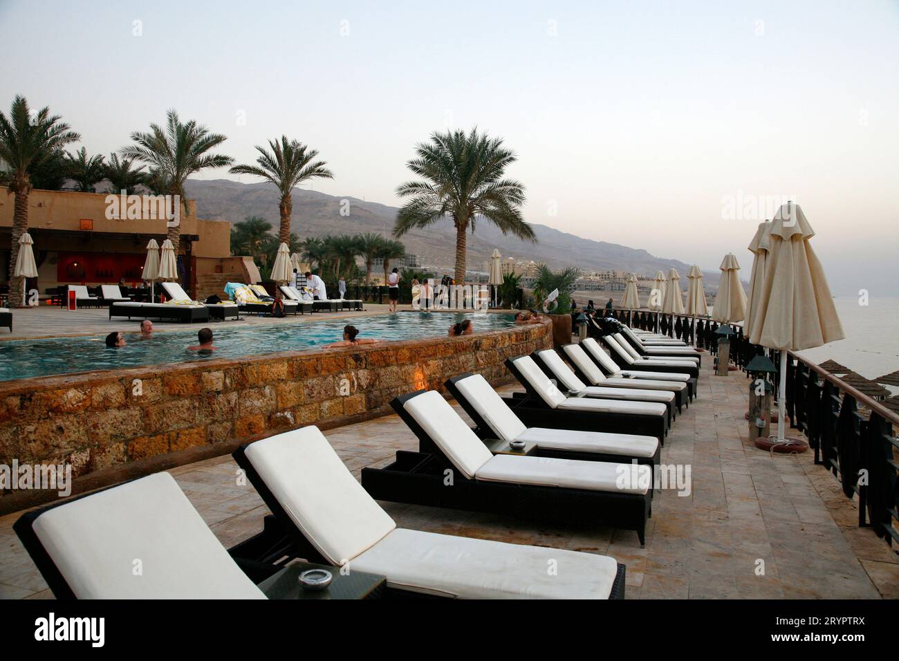 Pool at the Movenpick hotel by the dead sea, Jordan Stock Photo - Alamy