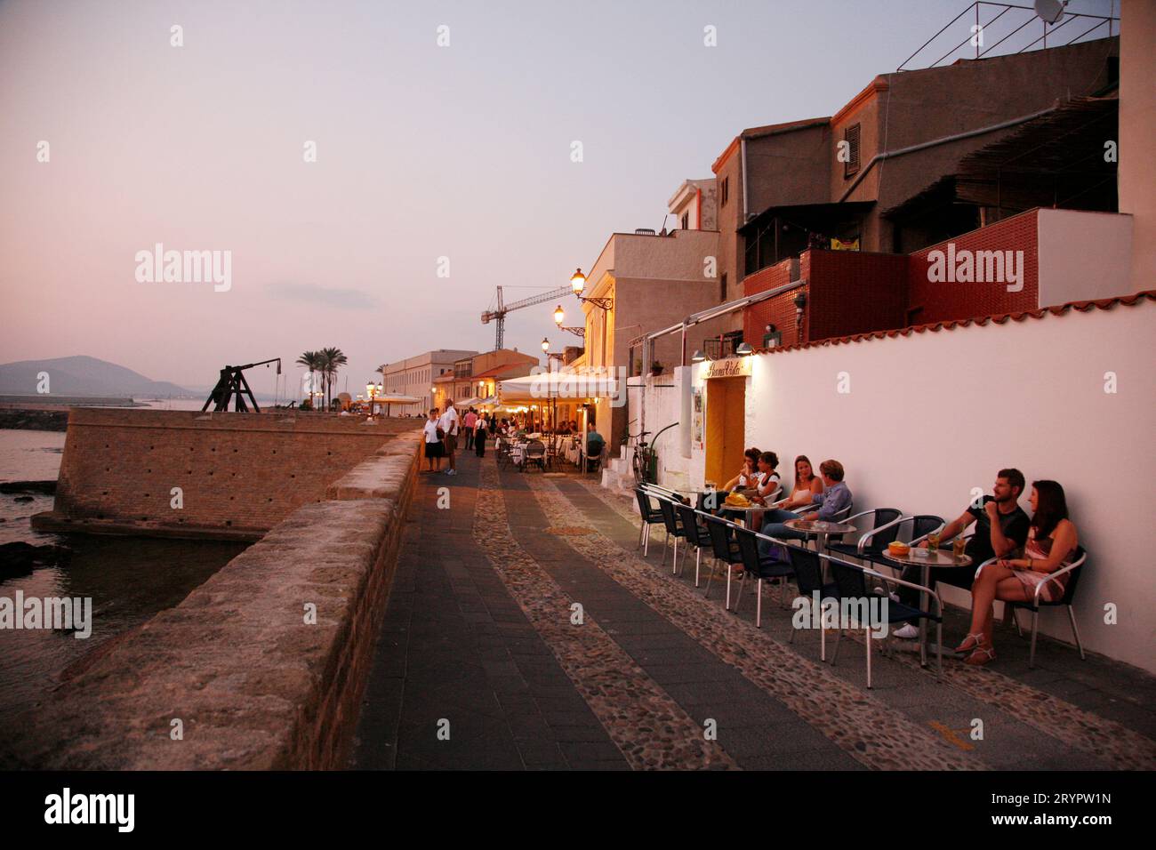diners at a restaurant along the promenade Stock Photo - Alamy
